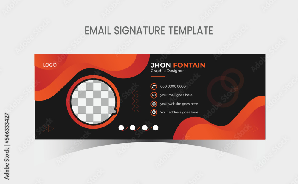 Email Signature Template Stock Vector | Adobe Stock