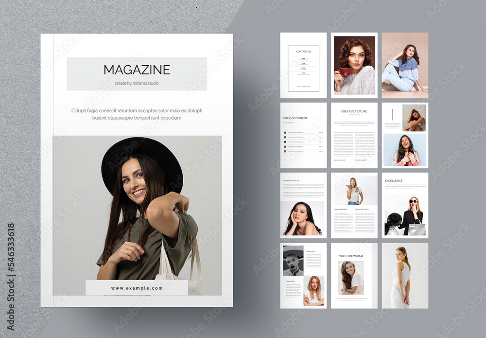 Magazine Layout Stock Template | Adobe Stock