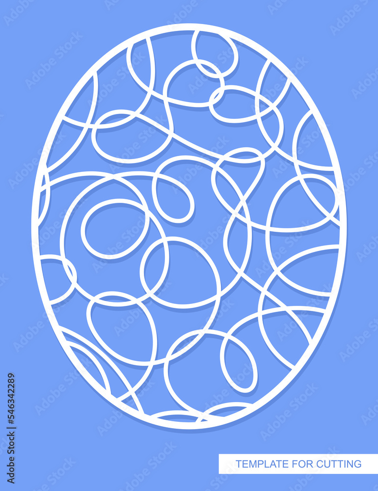 Vecteur Stock Oval panel with pattern of chaotic lines. Abstract ...