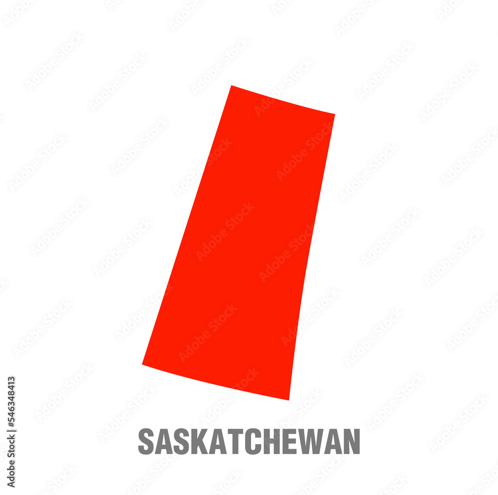 Saskatchewan vector graphic map art. Saskatchewan map. Stock ...