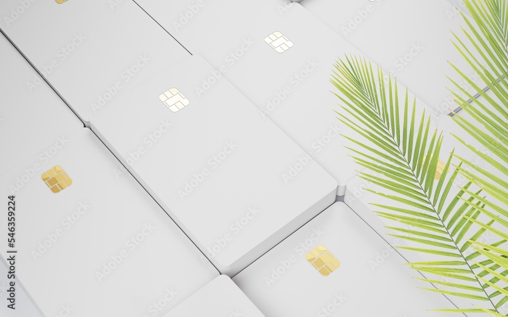 Collection of bank cards. A simple and stylish template for a designer ...