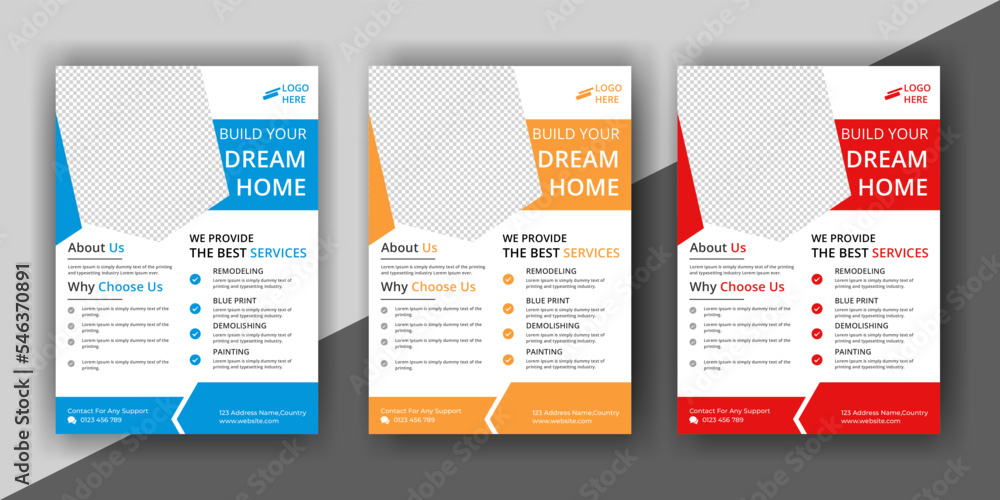 construction flyer A4 template, Construction Flyer Template, Flyer ...