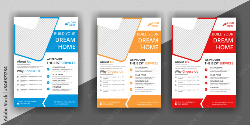 construction flyer A4 template, Construction Flyer Template, Flyer ...