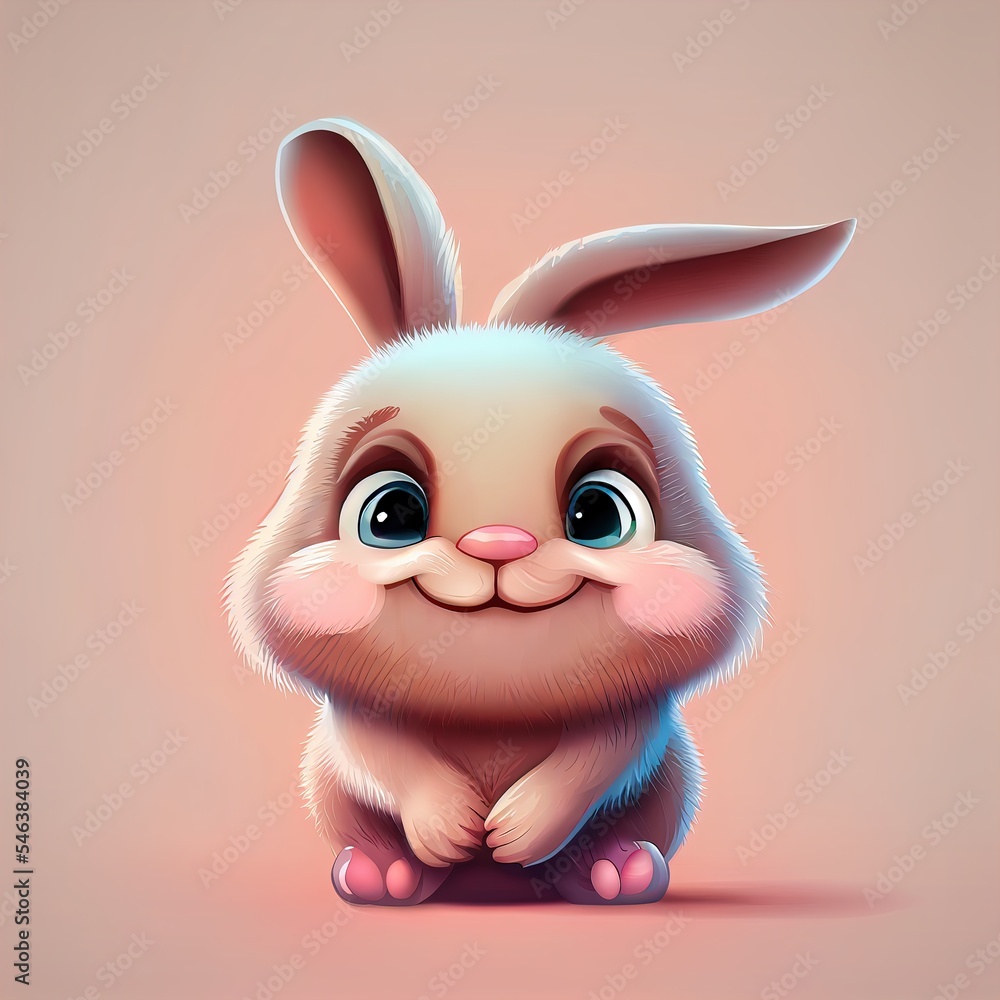 Cute Animated Bunny Background