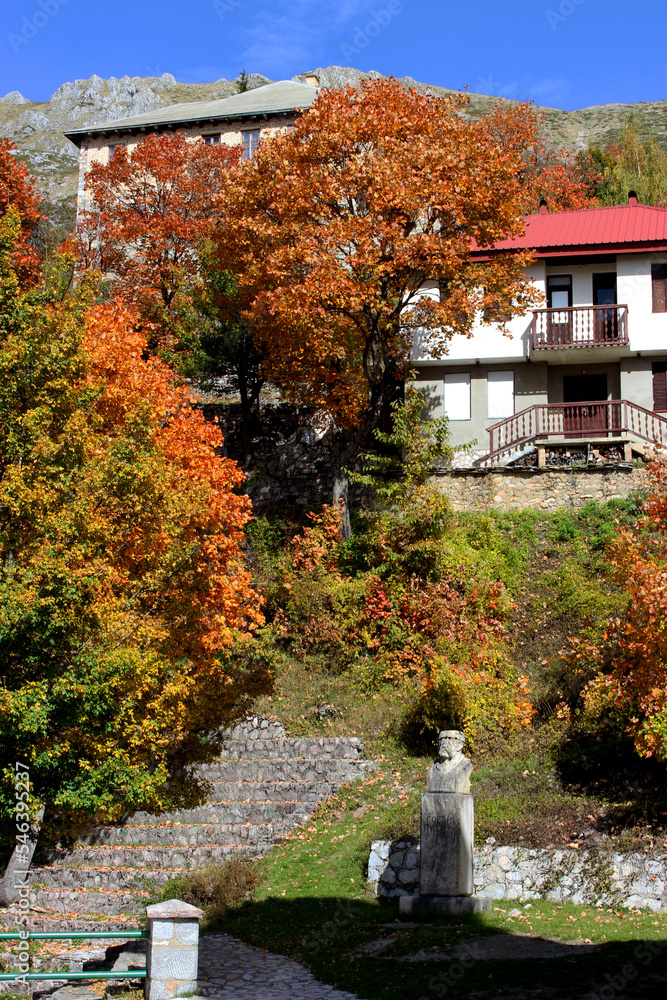 Traditional Macedonian house with nice exterior surrounded with nature ...