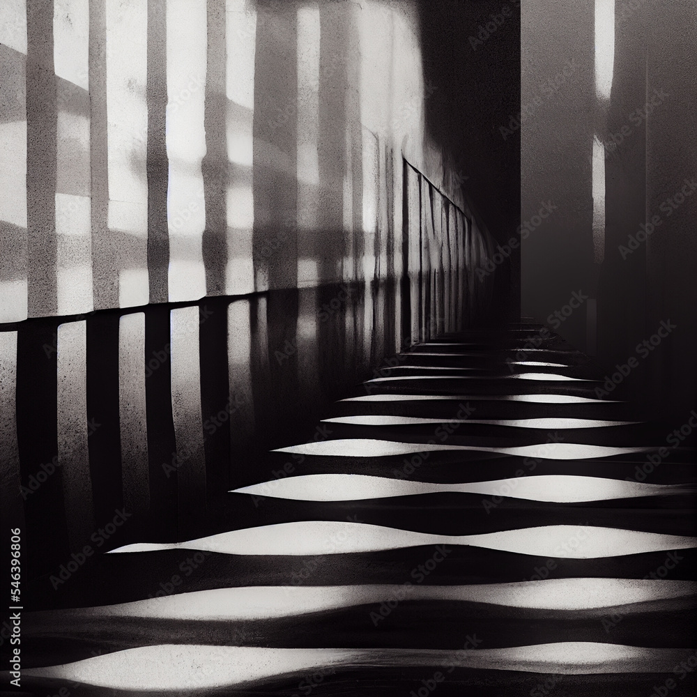 Noir city scenery background, scenery high contrast retro buildings ...