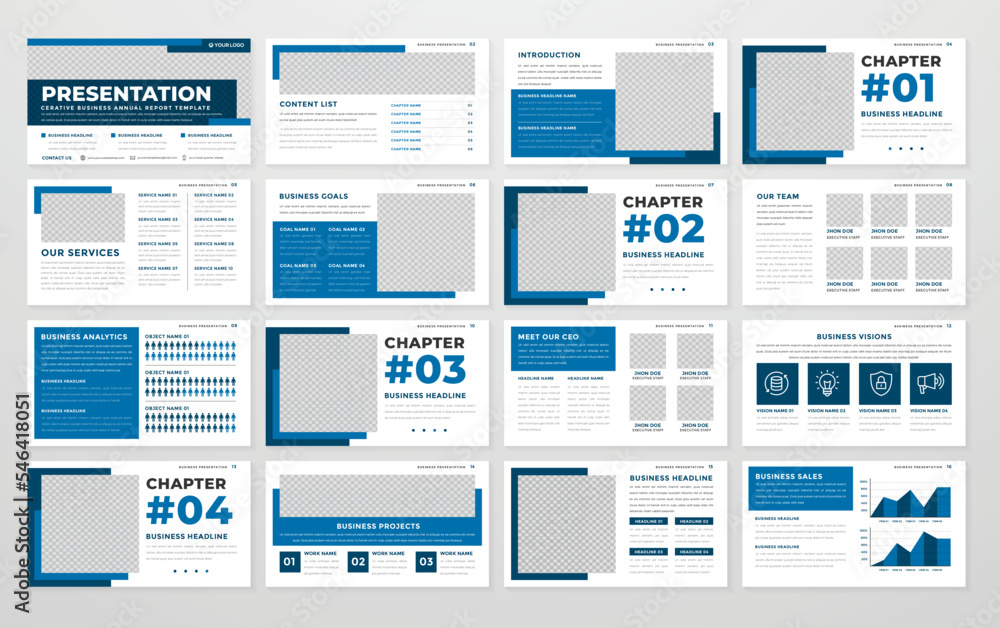 corporate presentation template design with minimalist concept and ...
