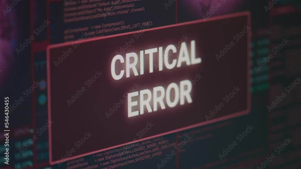 Security Breach Warning On Computer Showing Critical Error Message