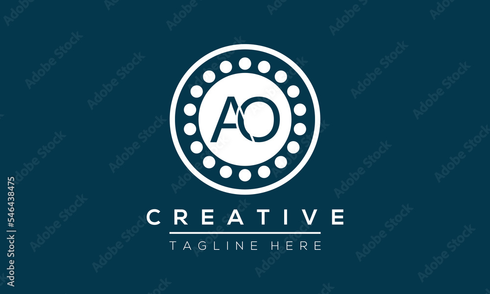 Initial AO Letter Logo With Modern Typography Vector Template. Creative ...