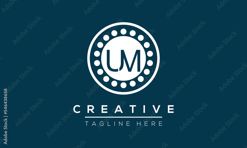 Vetor de Initial UM Letter Logo With Modern Typography Vector Template ...