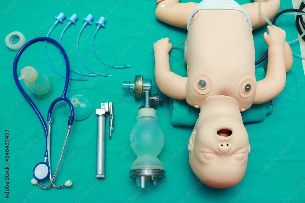 Foto Stock ACLS (Advanced Cardiac Life Support) classroom shows ...