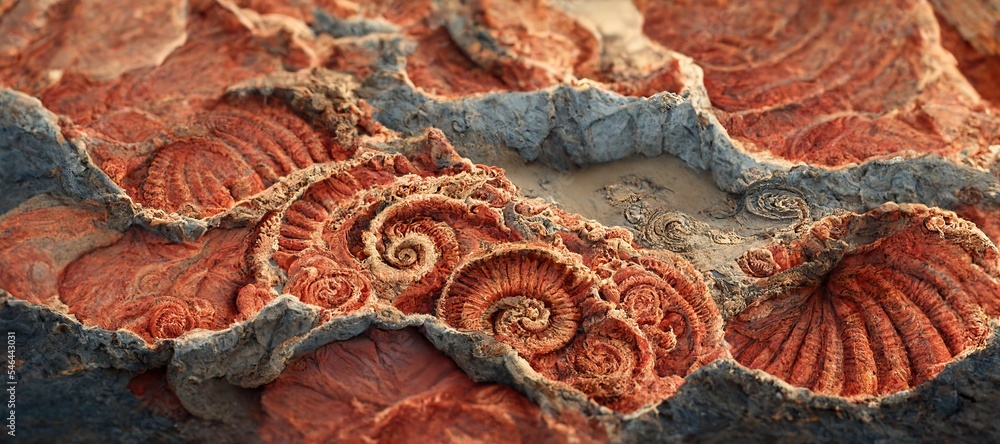 Abstract rock formations and curved dune layers with detailed sandstone ...