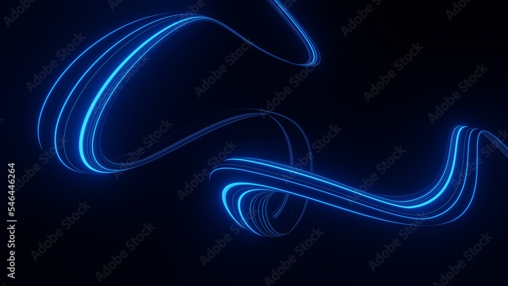 3d render motion line of speed and power or light trails. High-speed ...