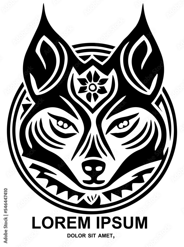 tattoo design tribal wolf tribal tattoo Polynesian ethnic black and ...