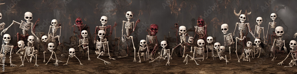 Skull & Bones & Skeletons & Monsters Class Photo, Spooky Ghost Town ...