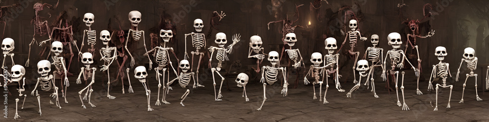 Skull & Bones & Skeletons & Monsters Class Photo, Spooky Ghost Town ...