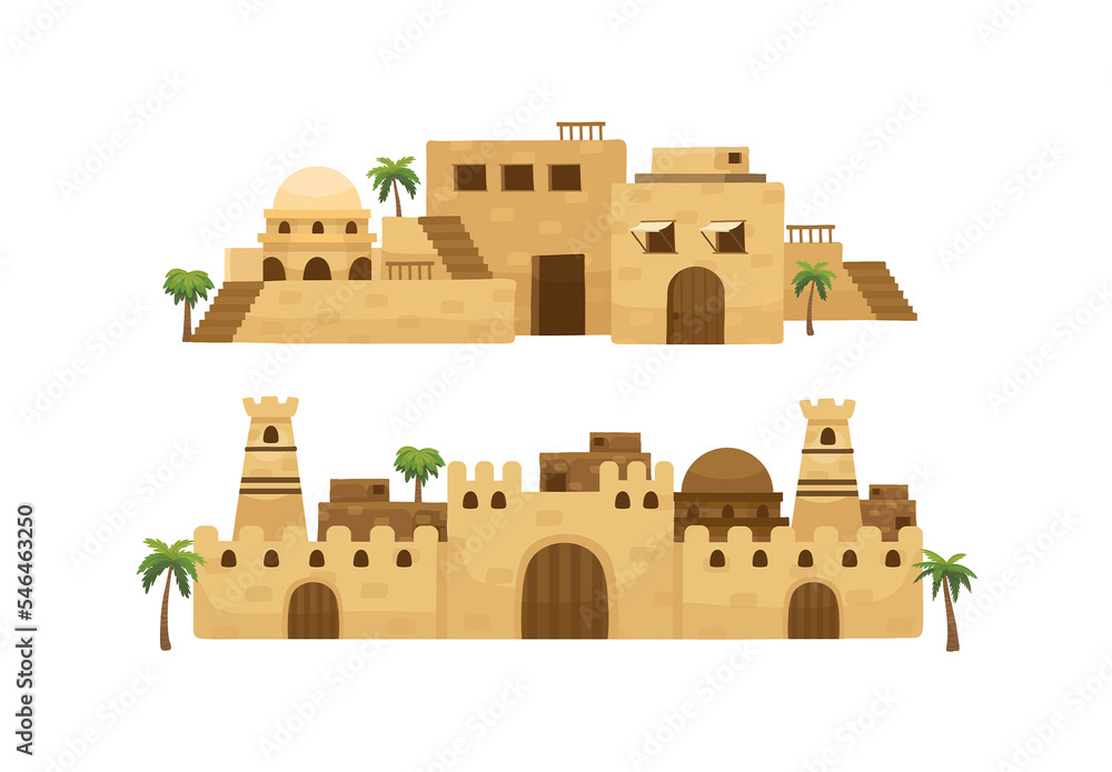 Nazareth Bethlehem City Christmas Nativity Story Elements Stock ...