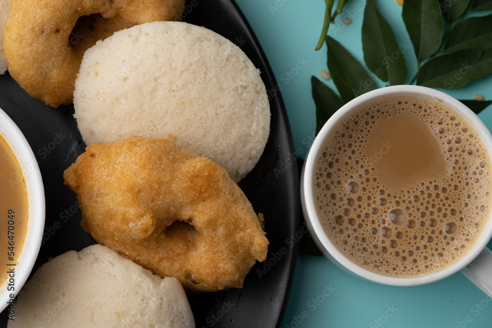 south indian food called idli vada sambar or sambar vada or wada ...