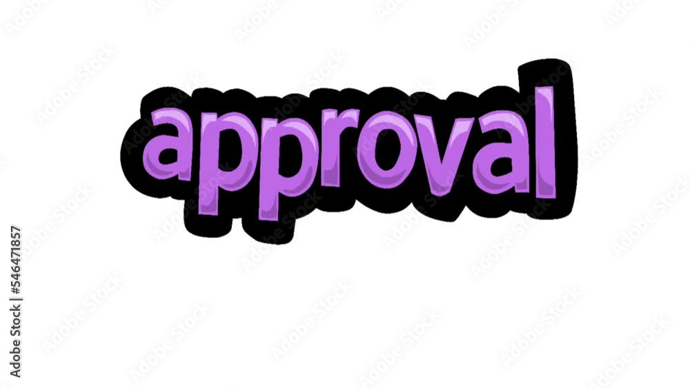 White screen animation video written APPROVAL Stock Video | Adobe Stock