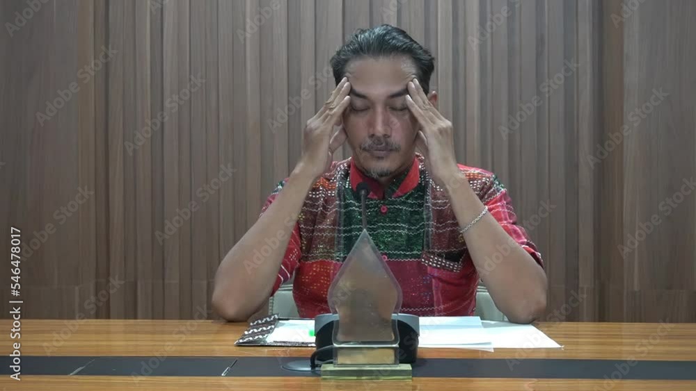 dizzy sad and frustrated expression of business man workers wearing ...