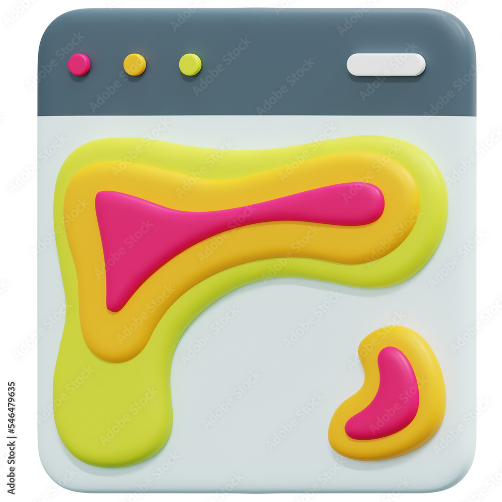 heatmap 3d render icon illustration Stock Illustration | Adobe Stock