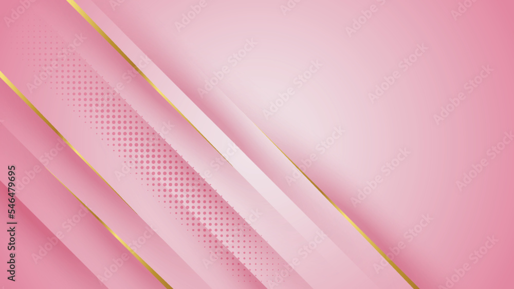 Luxury light pink abstract background combine with golden lines element ...