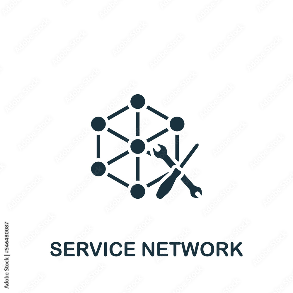 Service Network icon. Monochrome simple Product Management icon for ...