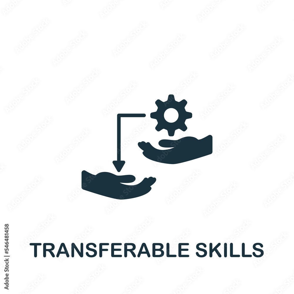 Transferable Skills icon. Monochrome simple Project Management icon for ...