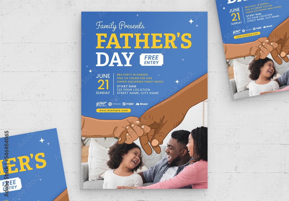 Modelo de Father's Day Flyer Template do Stock | Adobe Stock