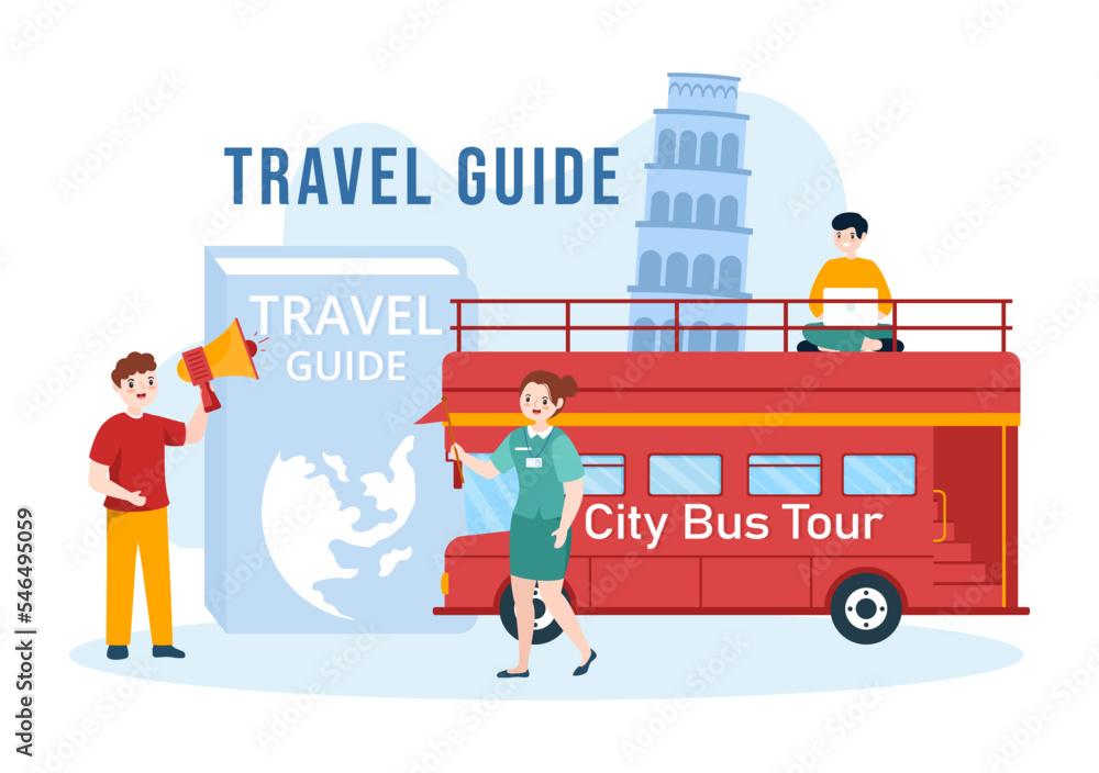 Travel Guide and Tour with Showing Interesting Places to Group of ...