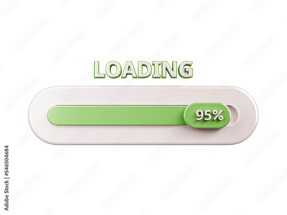 95% Progress loading bar cutout Stock Illustration | Adobe Stock