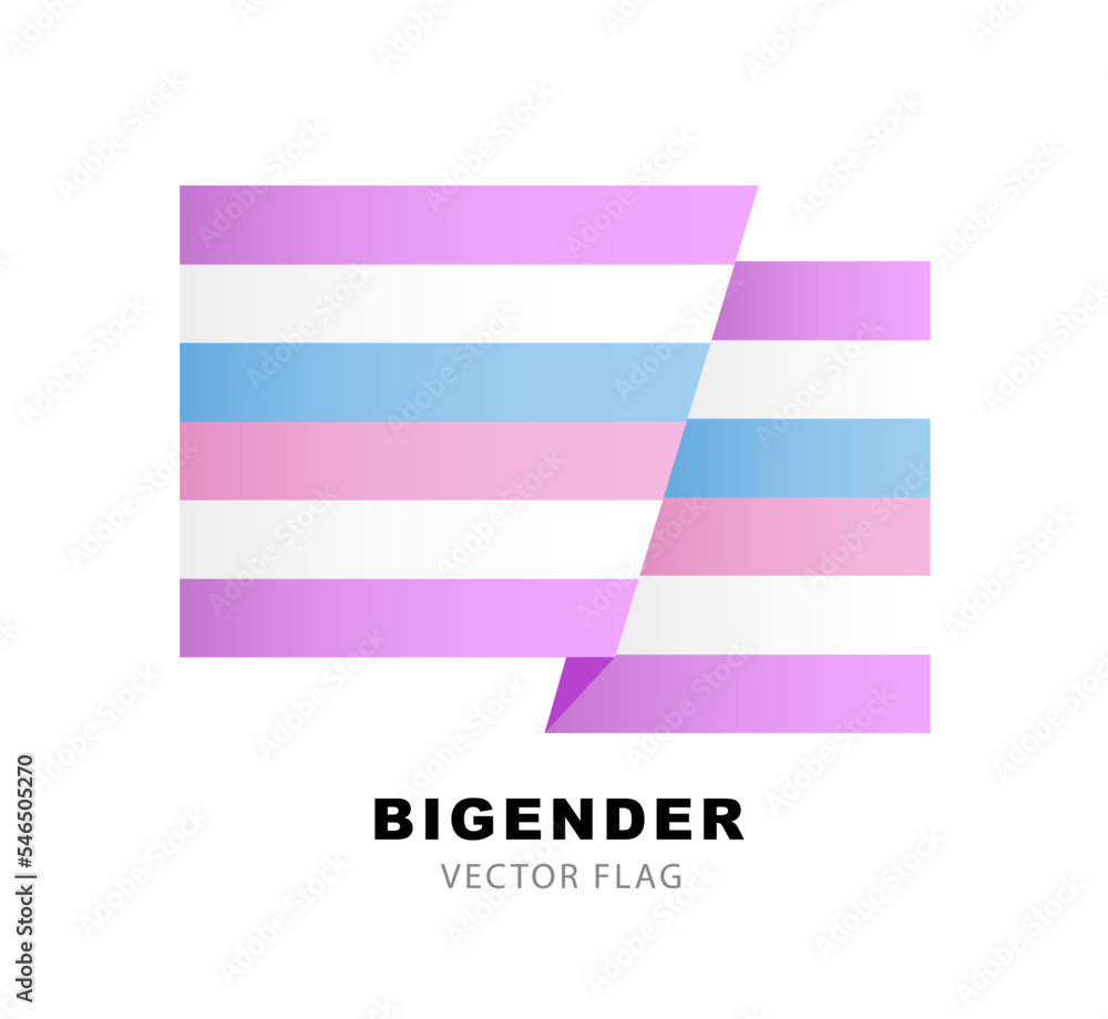 The Flag Of Bigender Pride A Colorful Logo Of One Of The Lgbt Flags