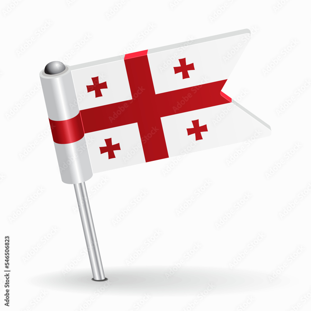 Georgian flag map pointer layout. Vector illustration. Stock Vector ...