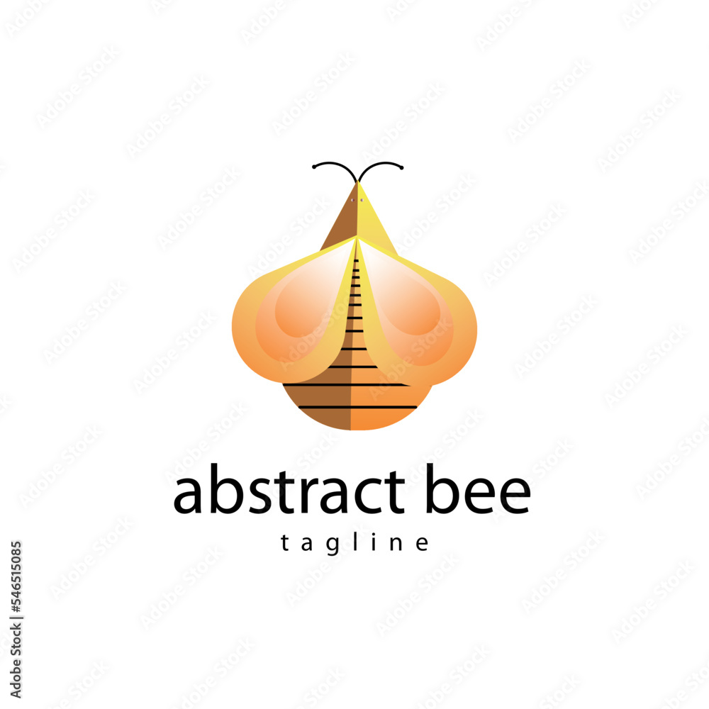 the simple bee for logo of the vision work hard and word of team Stock ...