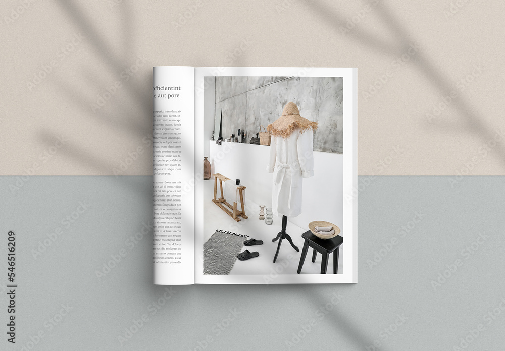 Top View Magazine Page Mockup Stock Template | Adobe Stock