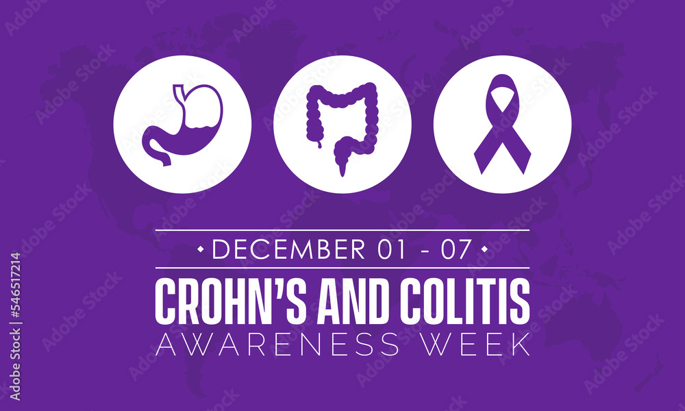 Vector illustration design concept of Crohn’s and Colitis Awareness ...