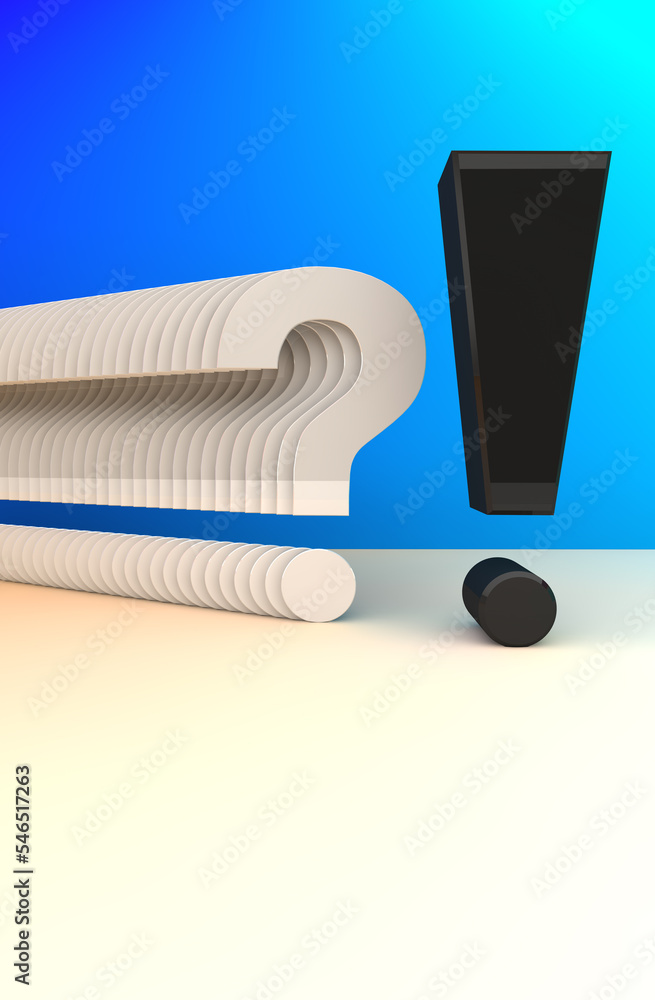 question mark and exclamation mark abstract art Stock Illustration ...