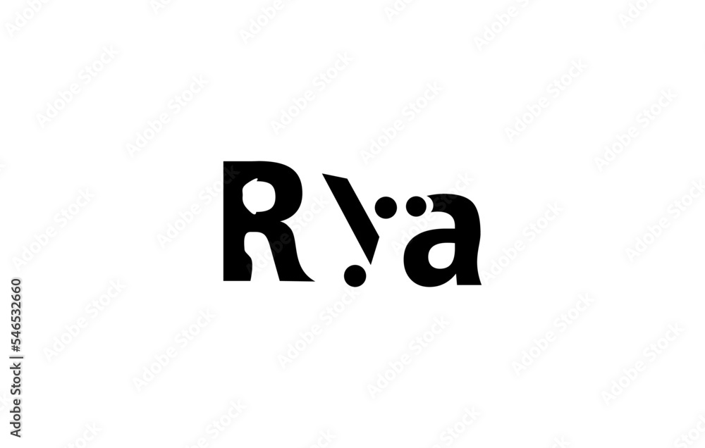 Letter RYA logo design. Linear creative minimal monogram logo. Graphic ...