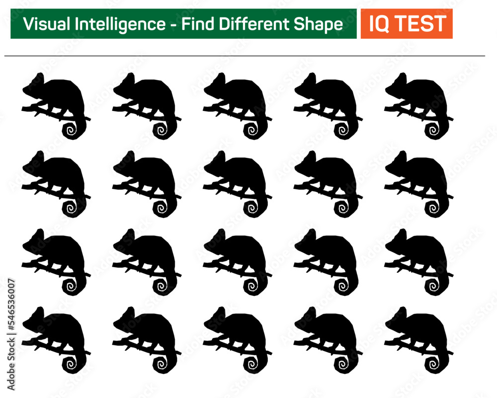 Difference puzzle, find the different one. Visual intelligence ...