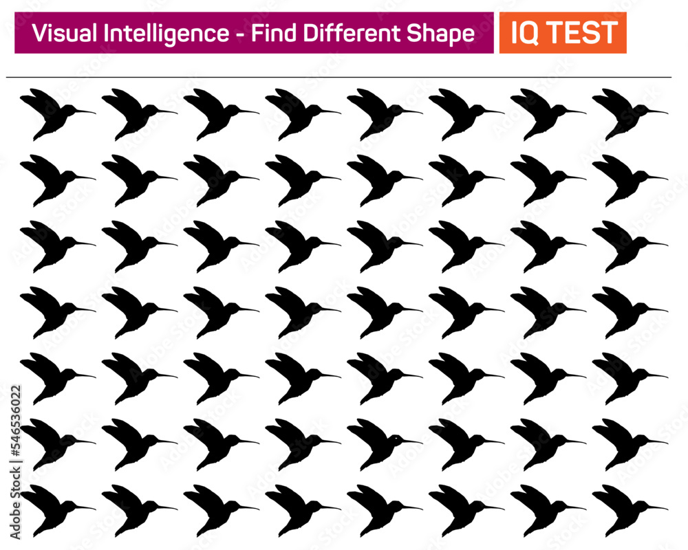 Difference puzzle, find the different one. Visual intelligence ...