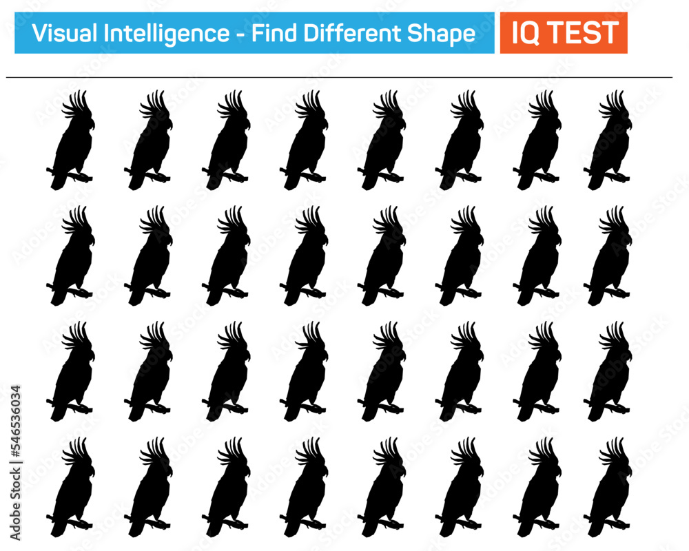 Difference puzzle, find the different one. Visual intelligence ...
