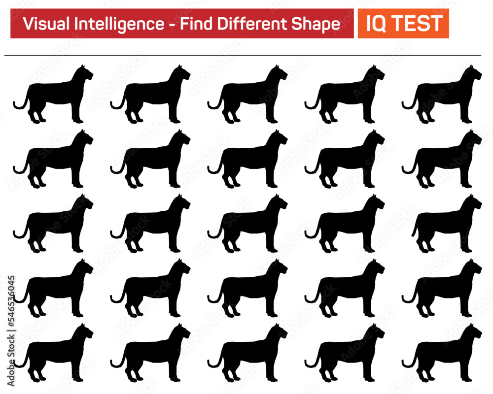 Difference puzzle, find the different one. Visual intelligence ...