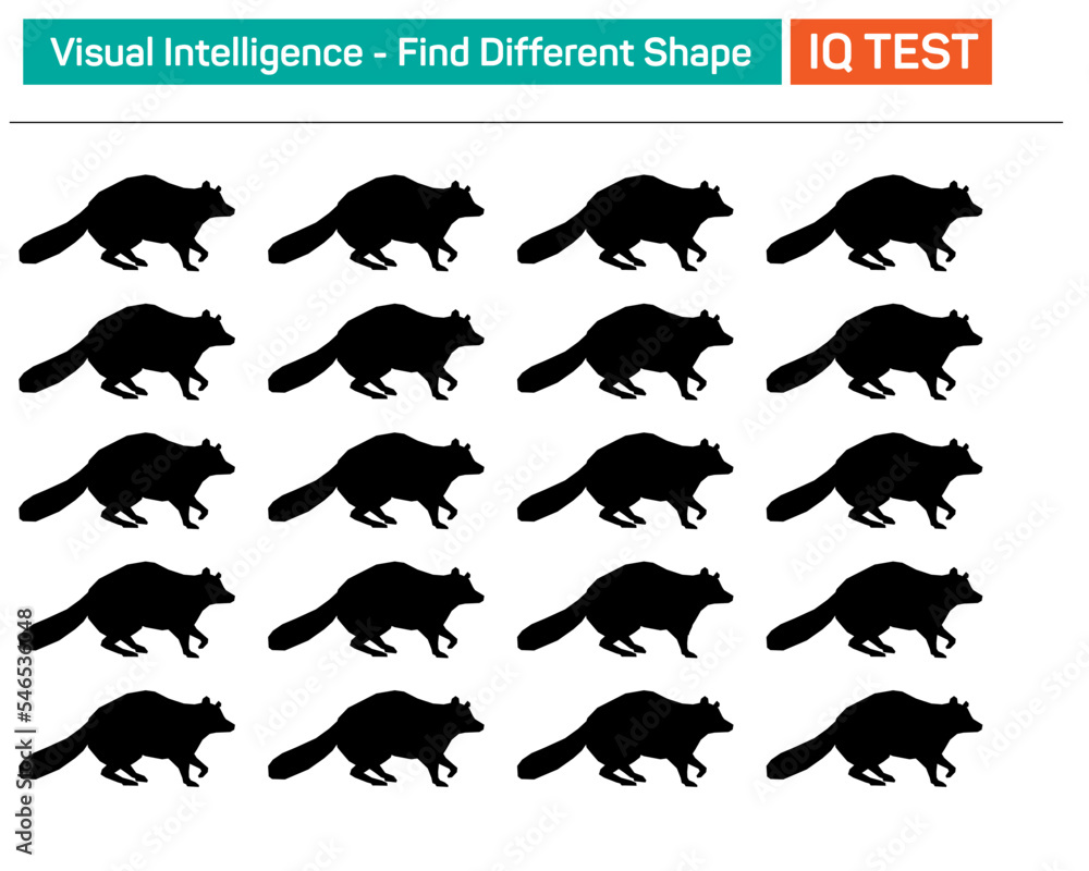 Difference puzzle, find the different one. Visual intelligence ...