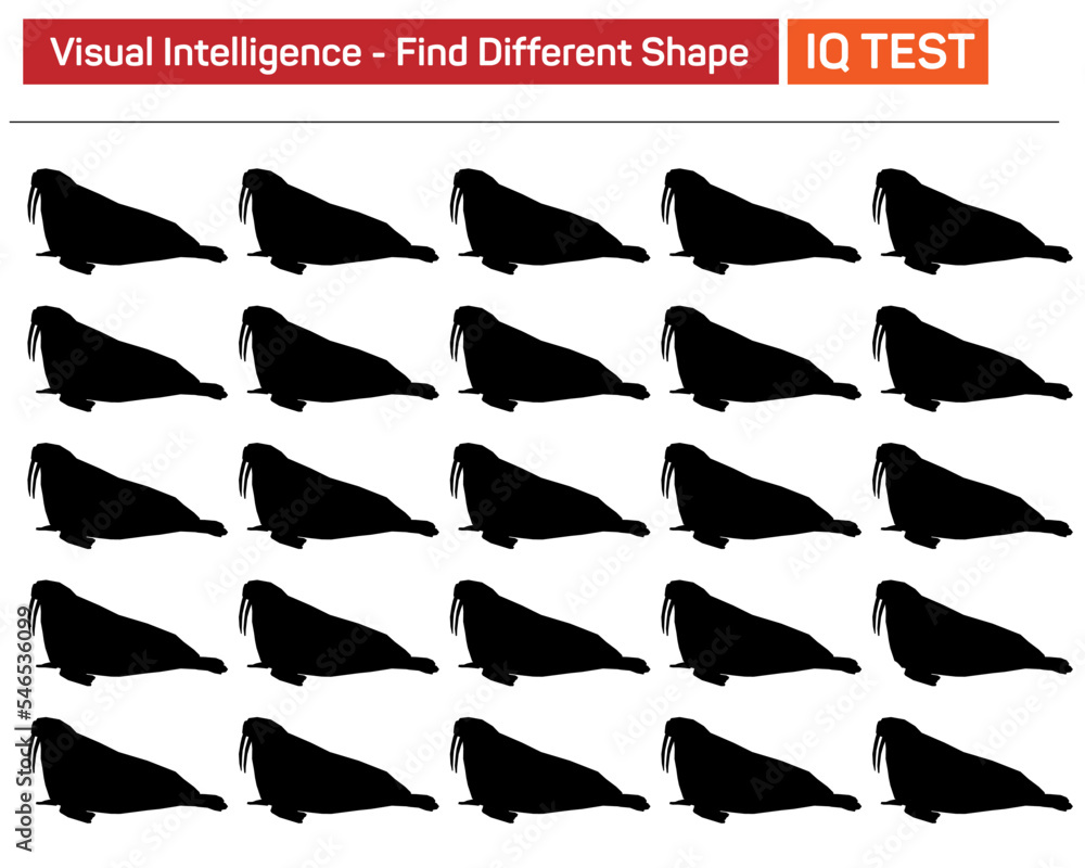 Difference puzzle, find the different one. Visual intelligence ...