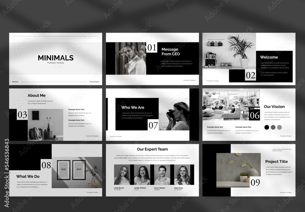 Minimal Presentation Layout Stock Template | Adobe Stock