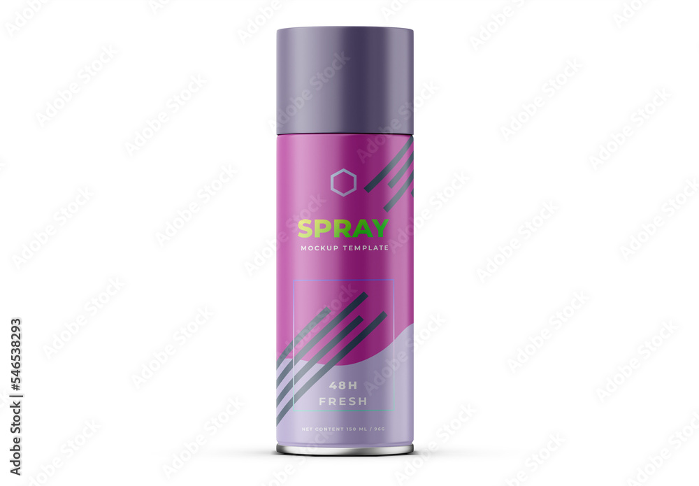 Spray Can With Cap Mockup Stock Template | Adobe Stock