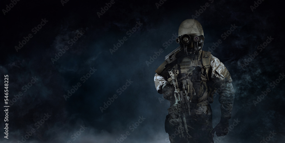 special forces soldier mist scene background battlefield action ...