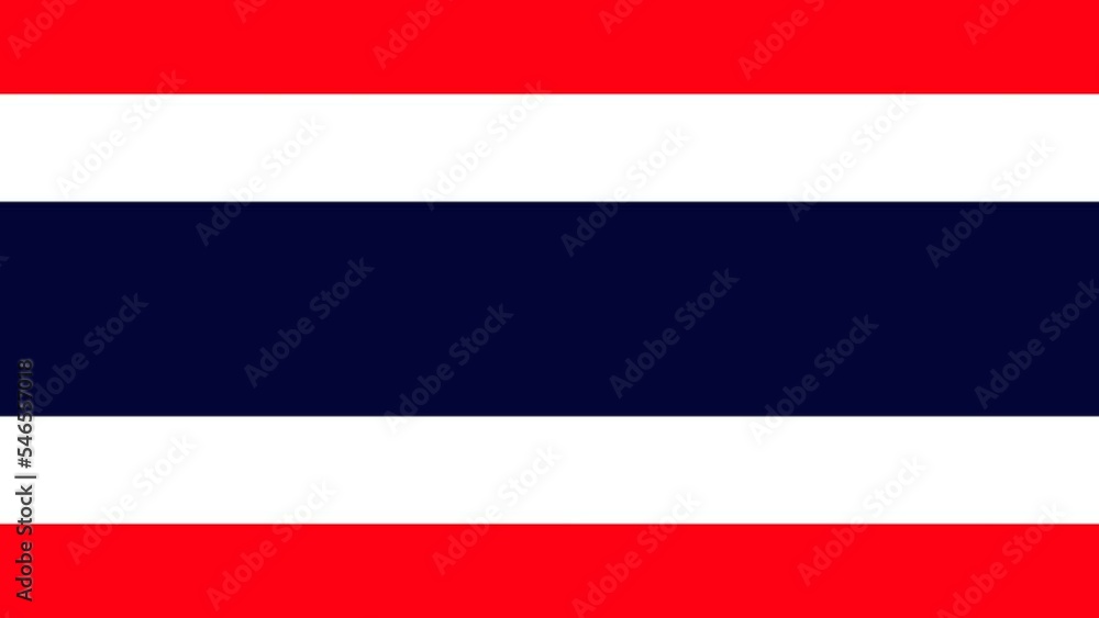Thailand Flag Colors. 2D Animated transition in horizontally on both ...