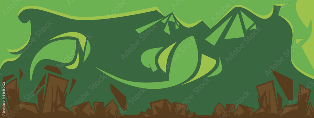 Abstract green background. With natural patterns and bold color ...