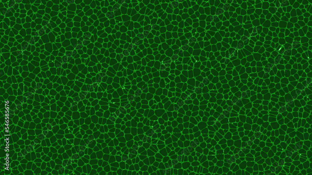 green plasma cell membranes wall on creative abstract background with ...